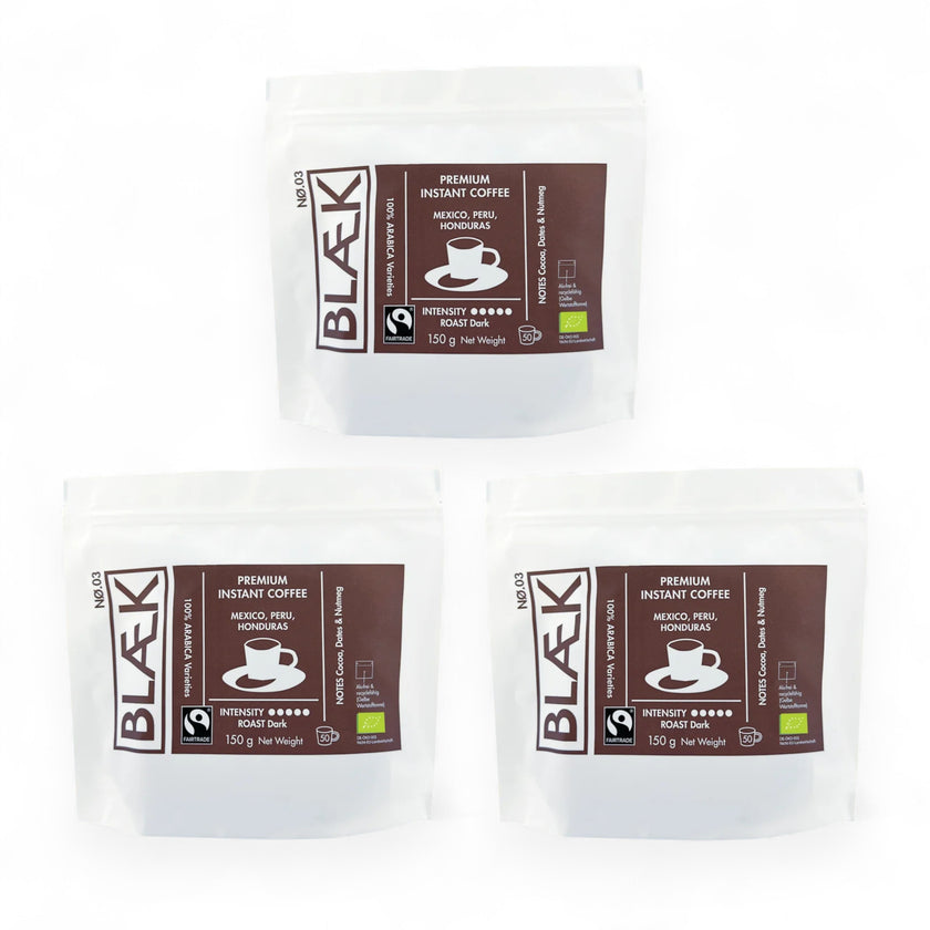 Specialty Instant Coffee BLÆK NØ.3 Dark Roast I 3 x 150g | Innovativ ...